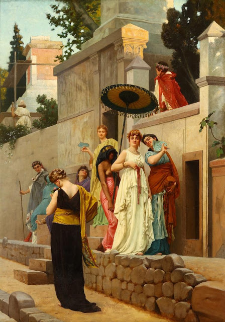 Gustave Clarence Rodolphe Boulanger, Aristocratic ladies promenading at ...