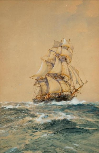 Frank H. Mason, Clipper Ship 02 Classic Works of Art, Marine Paintings ...