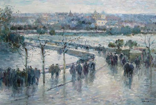 GEORGE MALVA AKA OMAR HAMDI, Snow In Paris, 1995 01 Paintings, MODERN ...