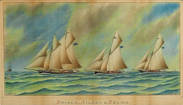 C.I. GIBBONS, ORIOLE, AILEEN AND ZELMA 01 Marine Painting – With ...