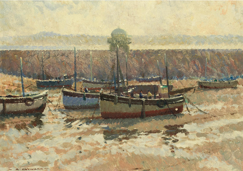 Arthur Hayward, Smeatons Pier, St Ives 02 Marine Paintings – Arthur ...