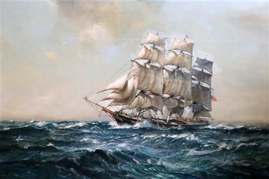 Leslie A. Wilcox; The American Clipper ”Mischief” 01 Marine Painting ...