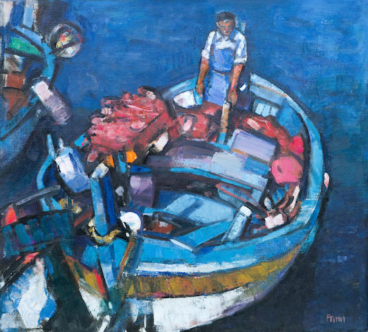 01 Painting – Marine Art, Archie Forrest’s Fishing Boat, Corse, With ...