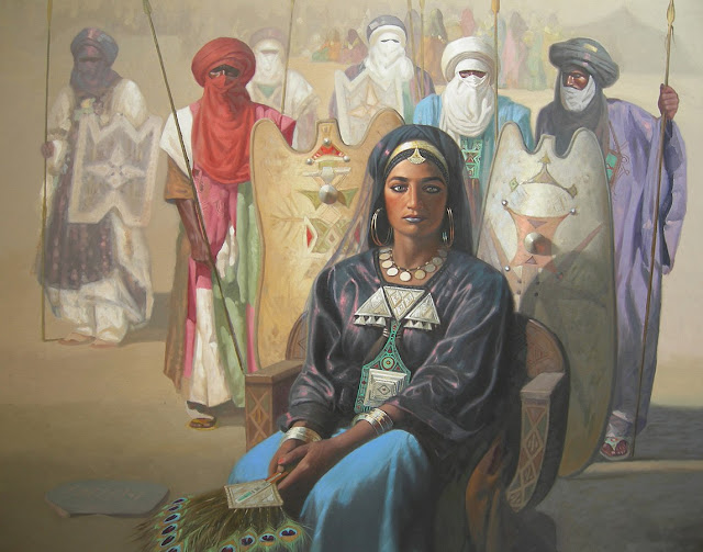 01 work, PORTRAIT OF A LADY, Hocine Ziani’s The Queen Tin Hinan, with ...