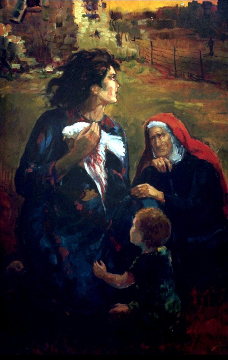 01 Painting, Middle East Artists, The Art of War, Ismail Shammout’s The ...