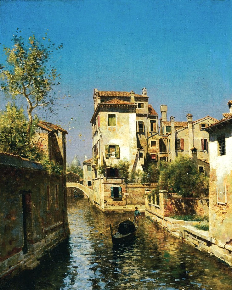 01 Work of the Canals of Venice, Martín Rico y Ortega’s Gondolier in a ...